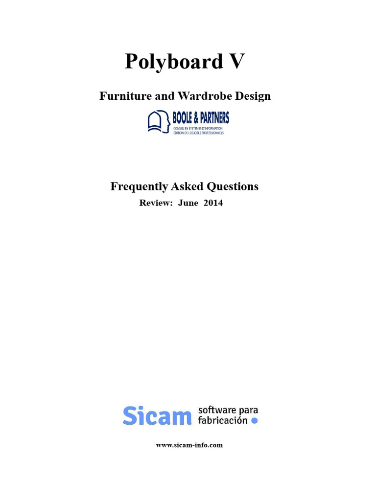Polyboard V FAQ Guide for Furniture Design | PDF | Computer File | Backup