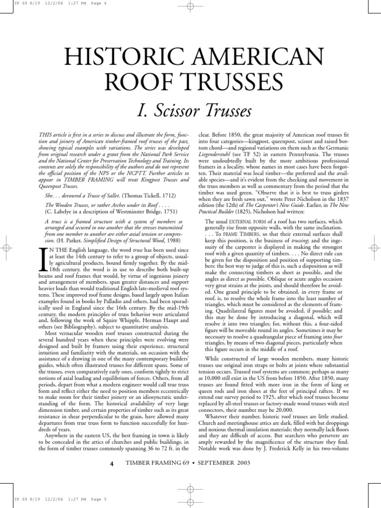Acop Americane Istorice | PDF | Truss | Framing (Construction)