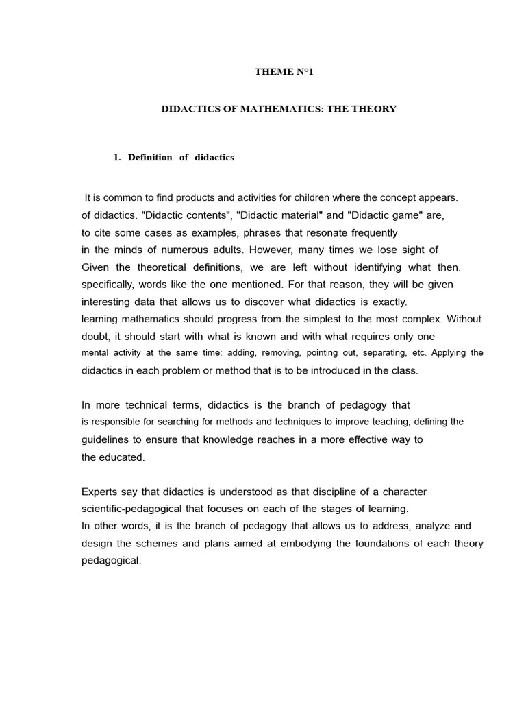 didactics of mathematics 1 | PDF | Mathematics | Knowledge