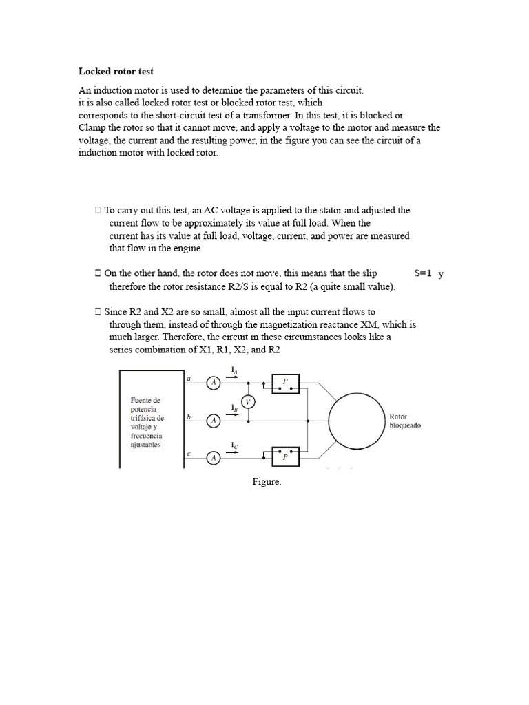 Locked Rotor Test | PDF