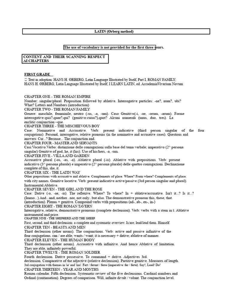 Latin Language Learning Guide | PDF | Adjective | Verb