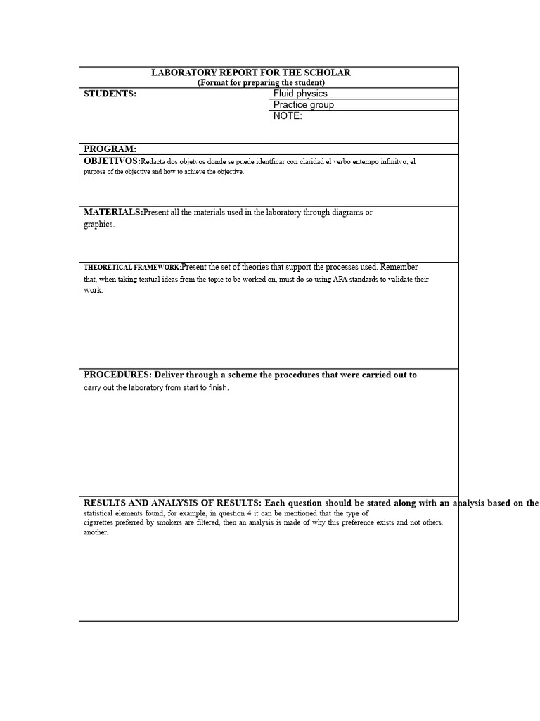 Laboratory Report Format | PDF