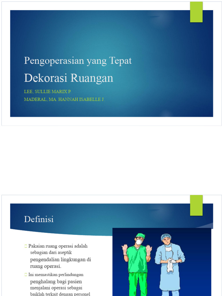 Dekorum Ruang Operasi yang Tepat.pptx | PDF