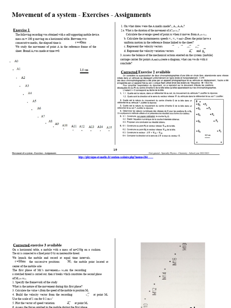Movement System Exercises | PDF | Force | Mass