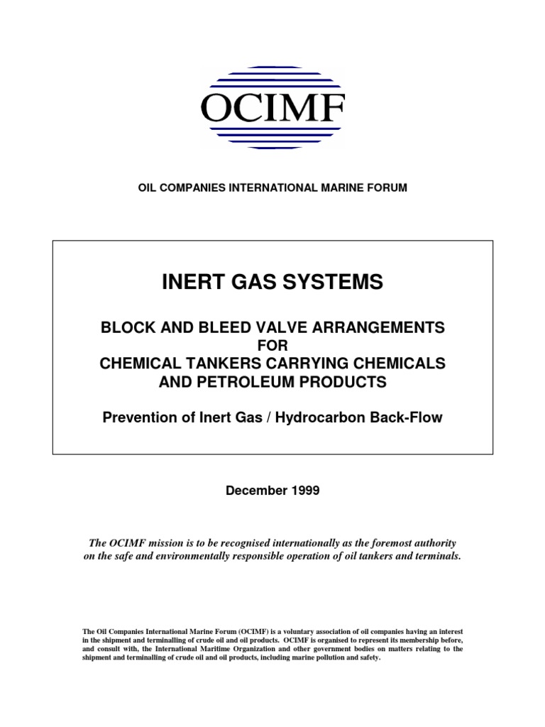 Inert Gas System | PDF | Oil Tanker | Valve