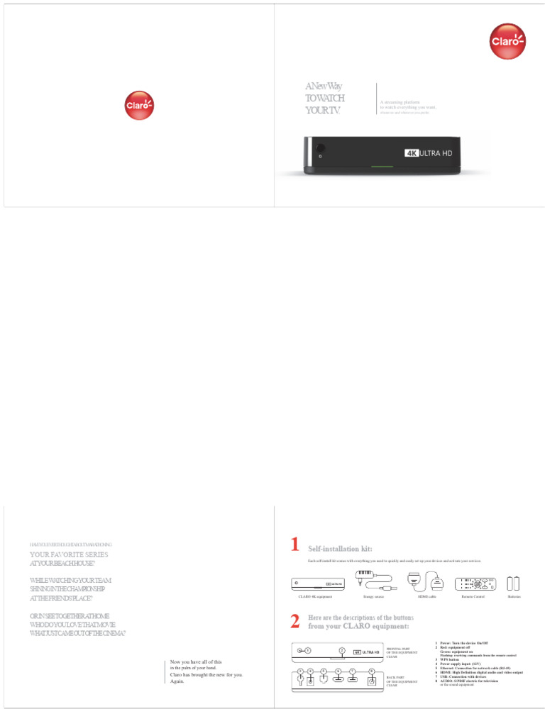 Claro Box Tv Manual Pdf Hdmi Power Supply