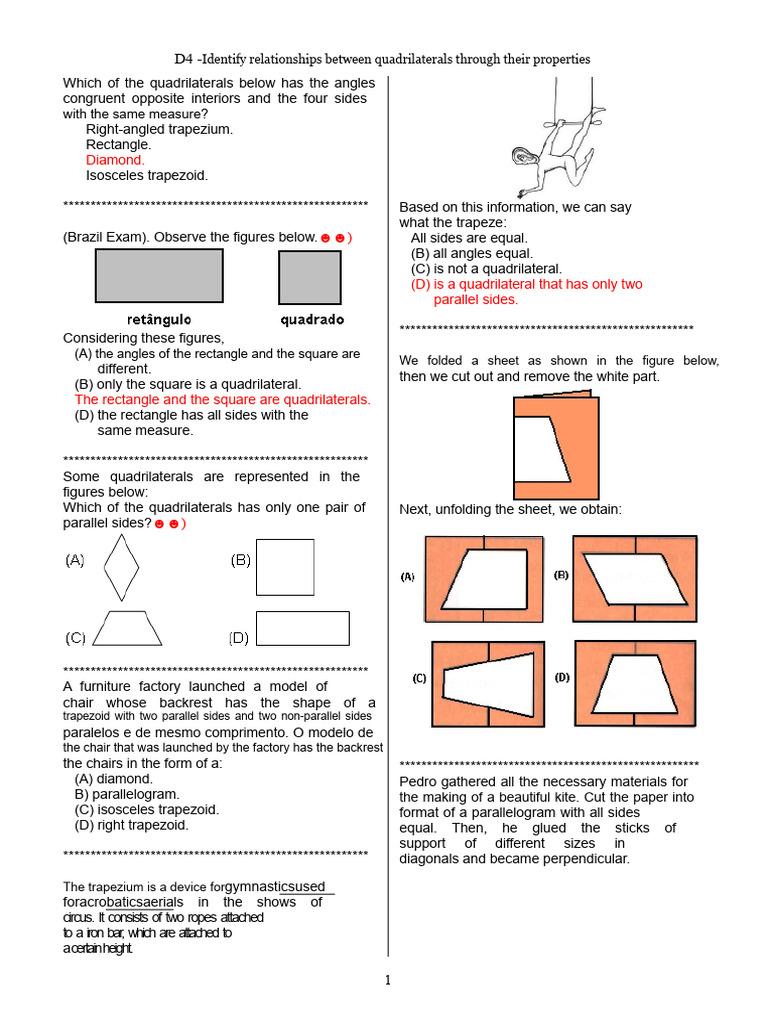 D4 (9th Grade) | PDF | Rectangle | Elementary Geometry