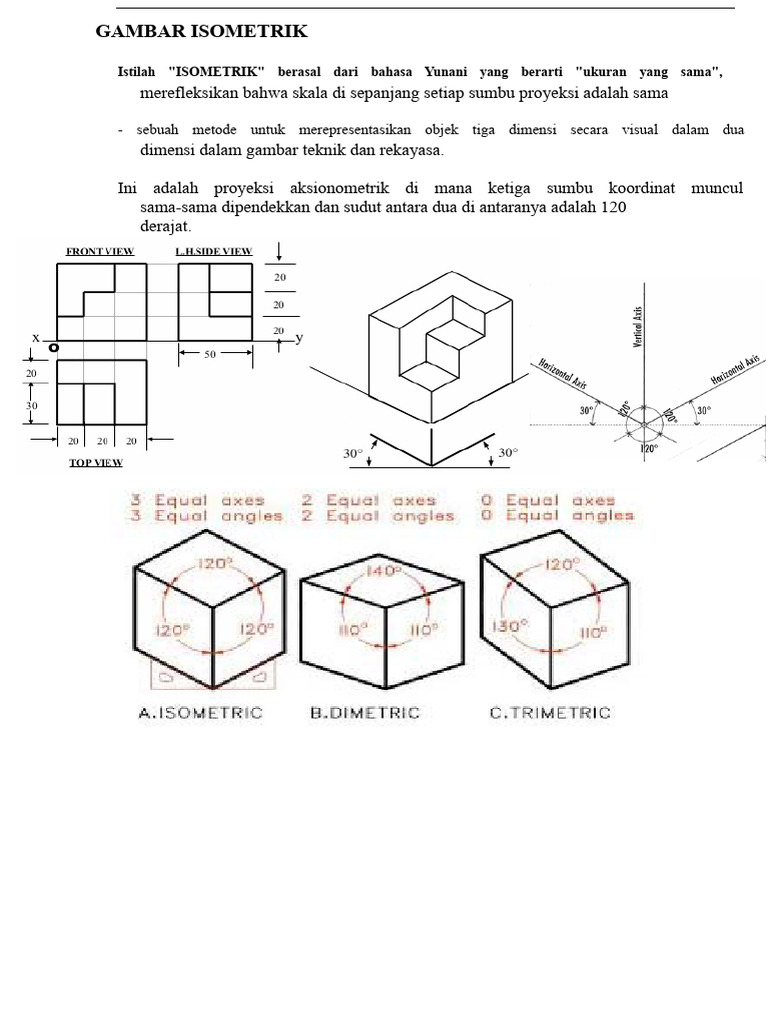 Panduan Gambar Isometrik Teknik | PDF