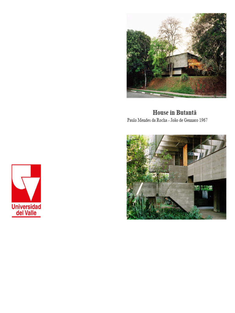 architectural analysis of Butantã house by Pablo Mendes da Rocha | PDF ...