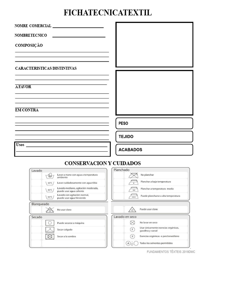 Ficha Técnica Têxtil | PDF | Têxteis | Industria têxtil