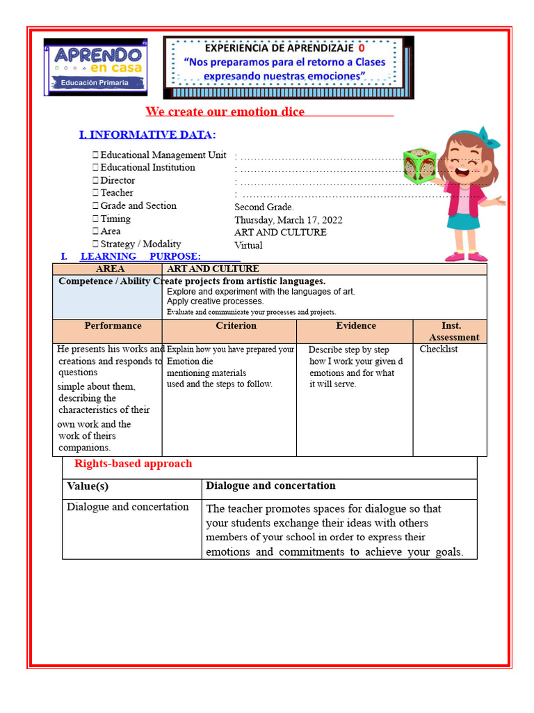 LEARNING SESSION ART - 2nd | PDF | Emotions | Psychology