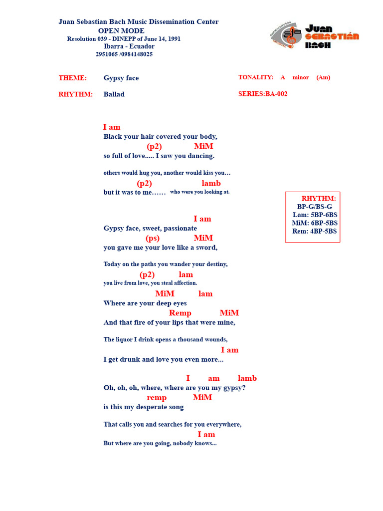 Ba002 Gypsy Face | PDF