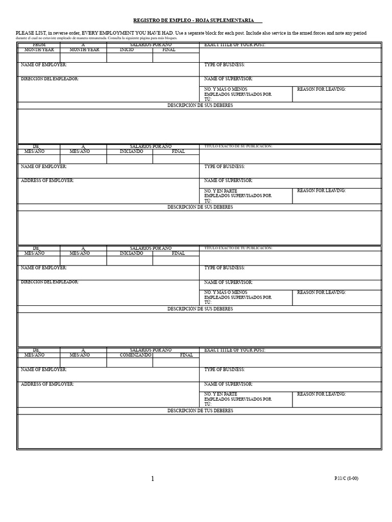 P11 de Las Hojas Suplementarias | PDF