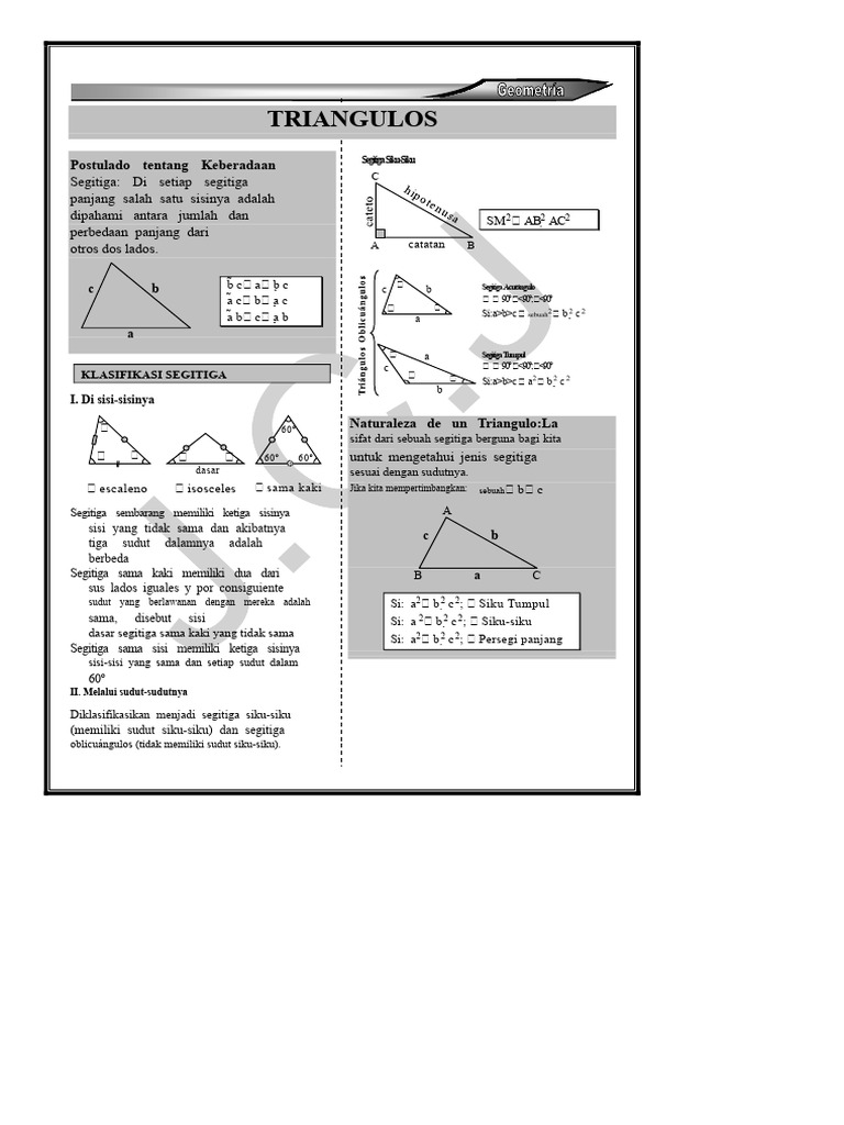 Segitiga - Latihan Yang Diselesaikan 1 | PDF