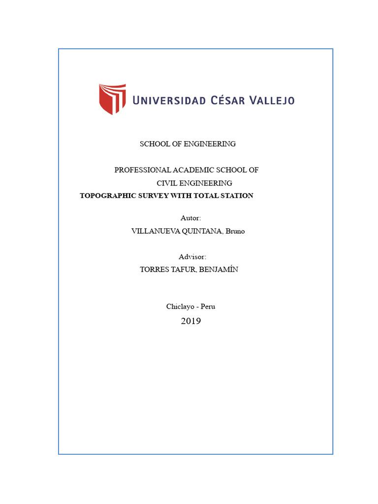 Topography Report - Total Station | PDF | Surveying | Geographical ...