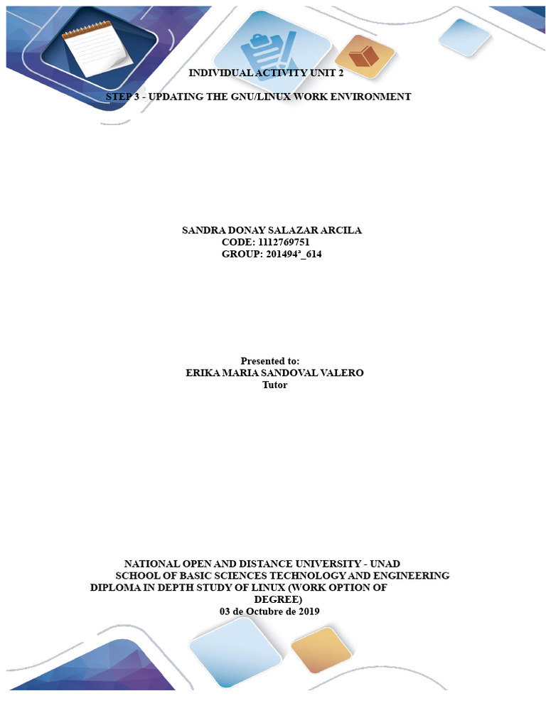 Step 3 - Updating The GNU-Linux Work Environment - Sandra - Salazar ...