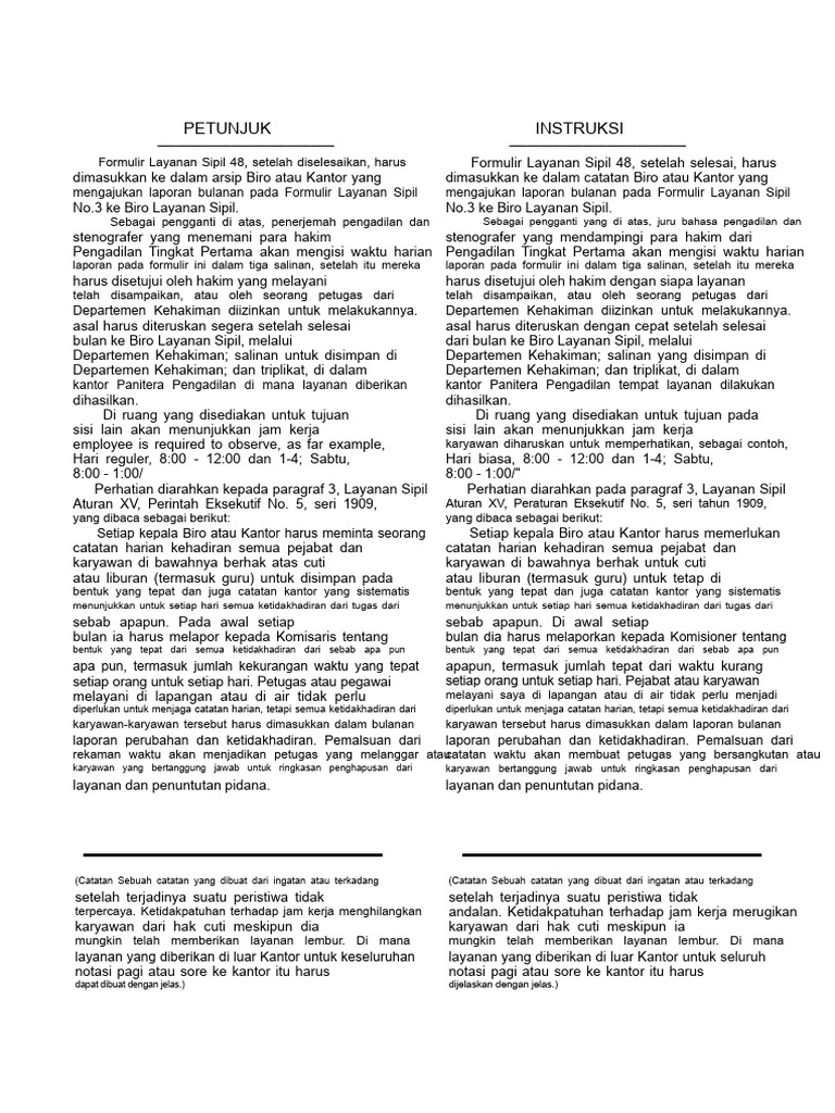 Template Dtr A4 | PDF