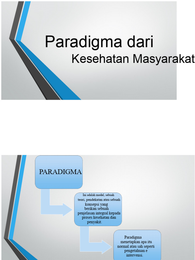 Paradigma Kesehatan Masyarakat dan Epidemiologi | PDF