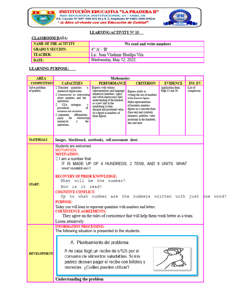 LEARNING SESSION N° 15 4B - Reading and writing numbers | PDF | Decimal | Mathematics