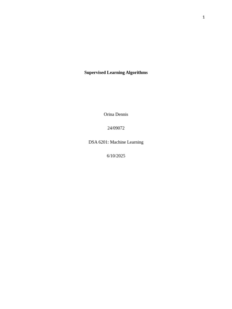 Assignment1 - Supervised Learning Algorithms | PDF | Support Vector ...