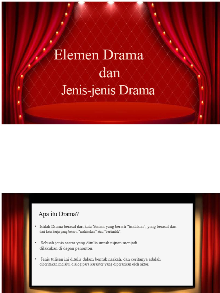 Elemen dan Jenis Drama Terlengkap | PDF