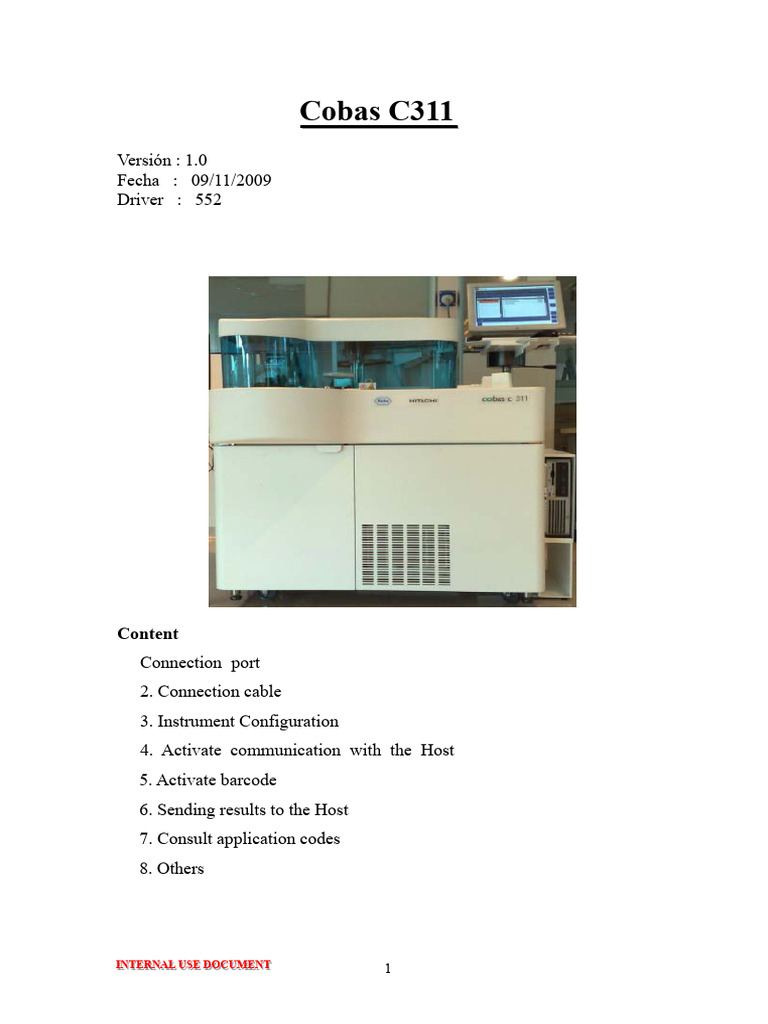 Cobas C311 Connection and Configuration Guide | PDF | Computing