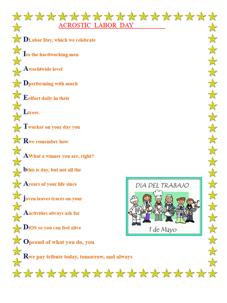 Acrostic Labor Day | PDF