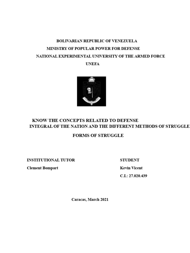 Forms of Armed and Unarmed Struggle | PDF | Military | International ...