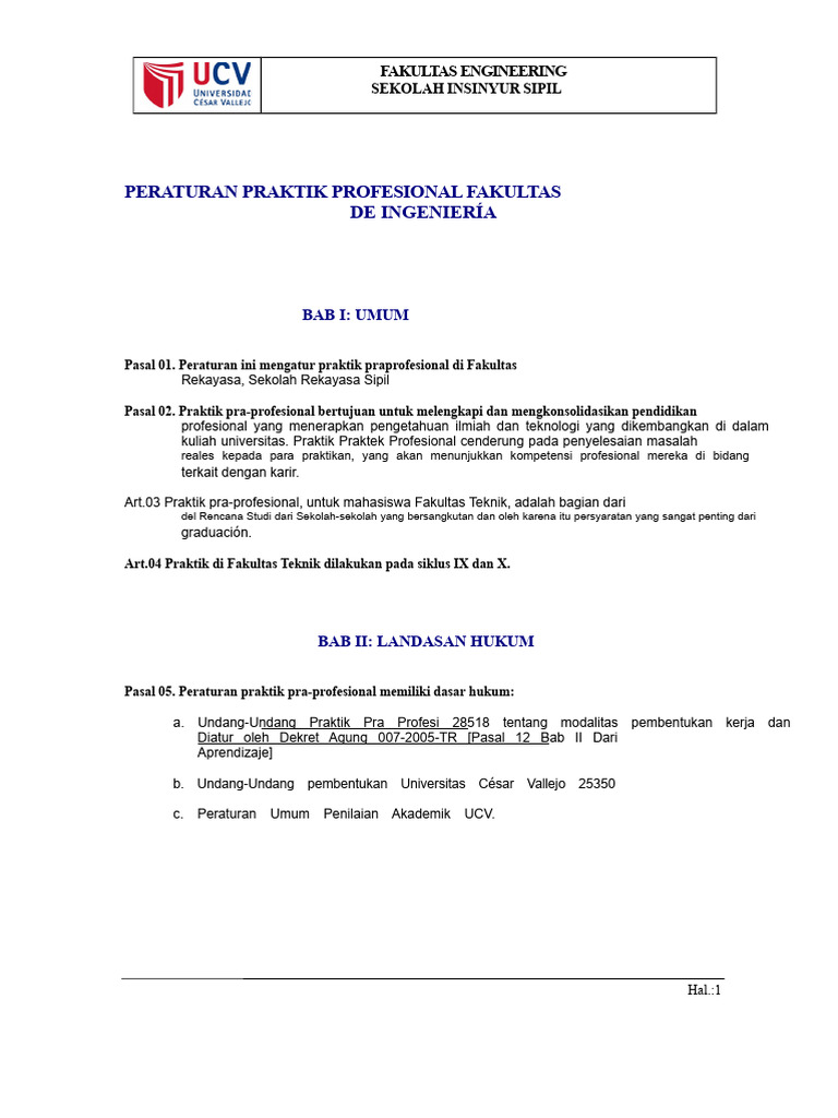 Peraturan Praktik Ucv - Salinan | PDF