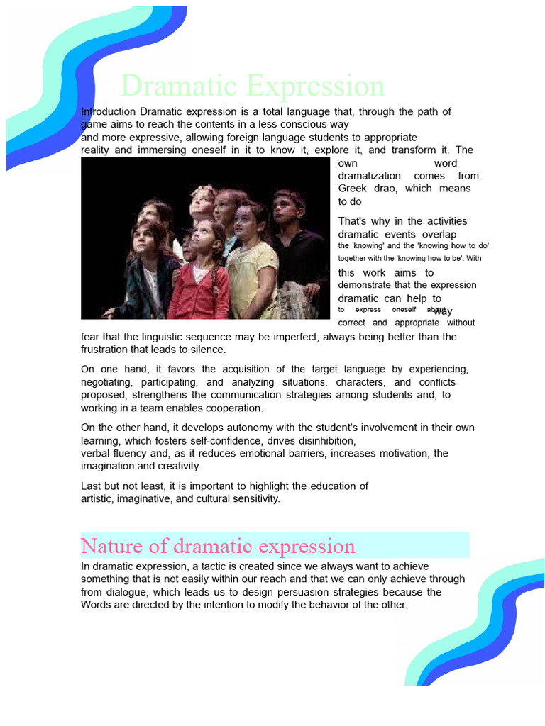 Enhancing Language Through Dramatic Expression | PDF | Creativity ...