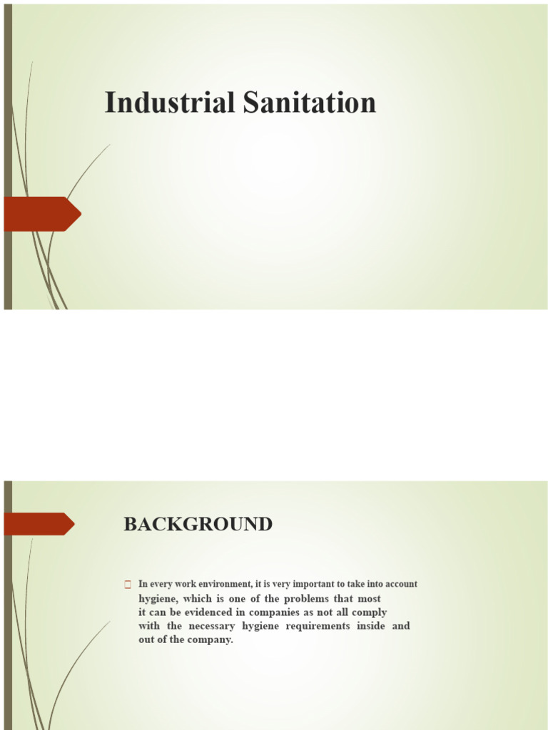 Industrial Sanitation Practices Explained | PDF | Sanitation ...