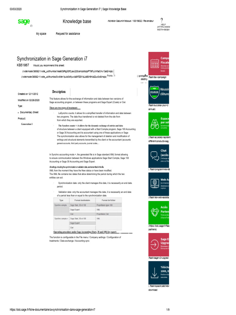 Synchronization in Sage Generation I7 - Sage Knowledge Base | PDF ...