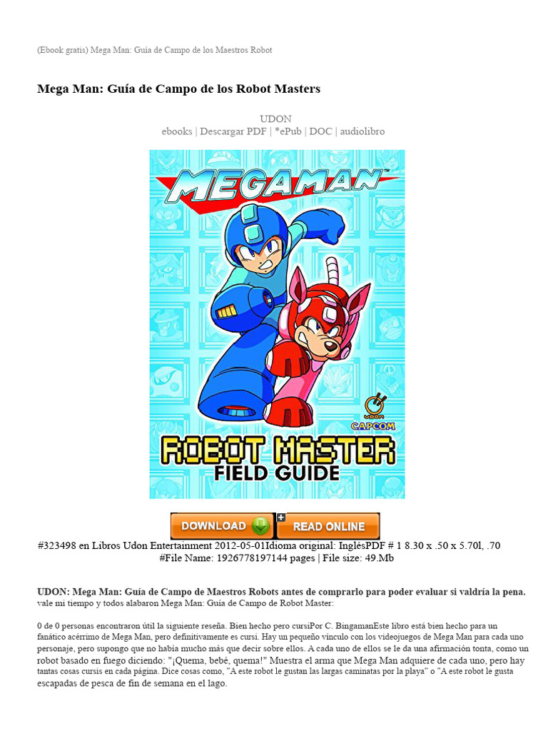 Guía de Campo de Los Maestros Robot de Mega Man | PDF | Robot | Robótica