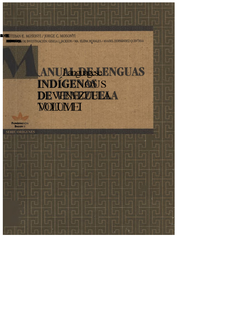 Indigenous Languages of Venezuela Manual | PDF | Phoneme | Phrase