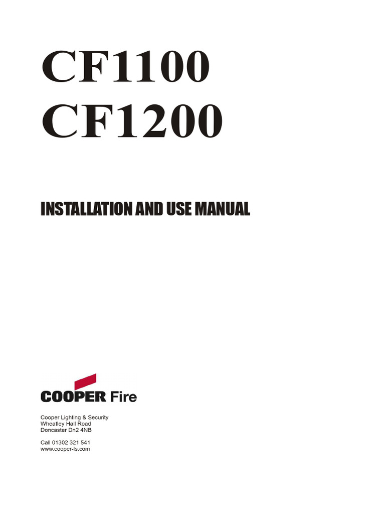CF1100_CF1200_Installation and Usage Manual | PDF | Relay | Fuse ...