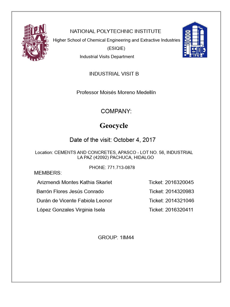 Geocycle | PDF | Waste | Iron