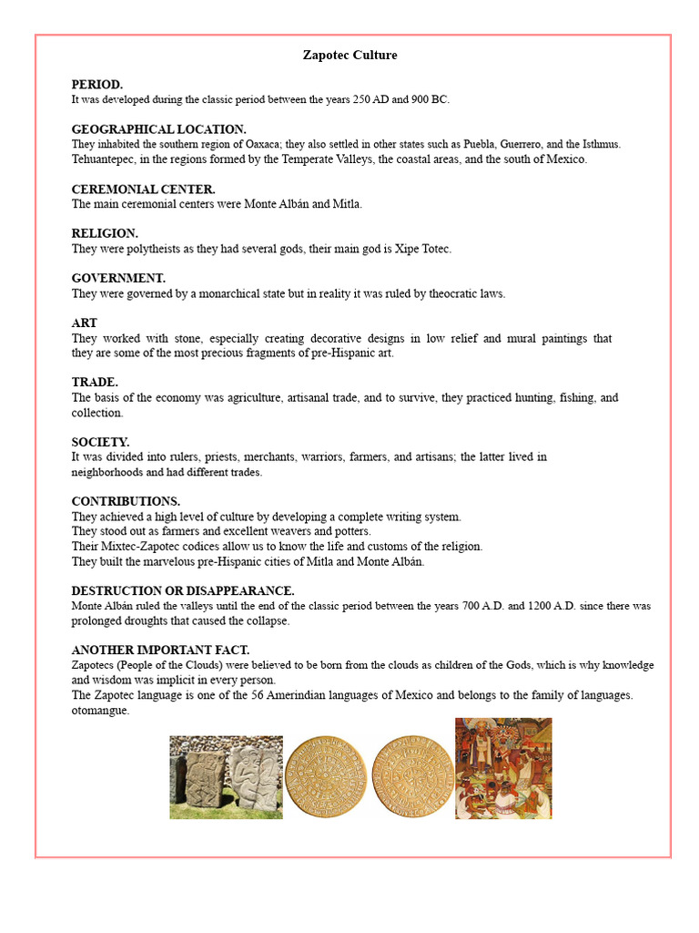 Zapotec Culture | PDF