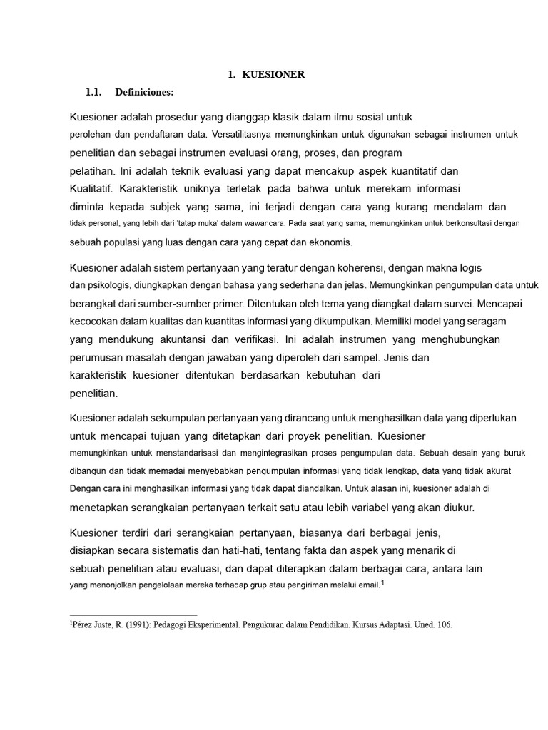 Jenis dan Tujuan Kuesioner dalam Penelitian | PDF