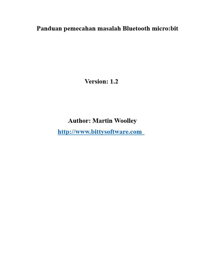 Panduan Pemecahan Masalah Bluetooth Microbit | PDF