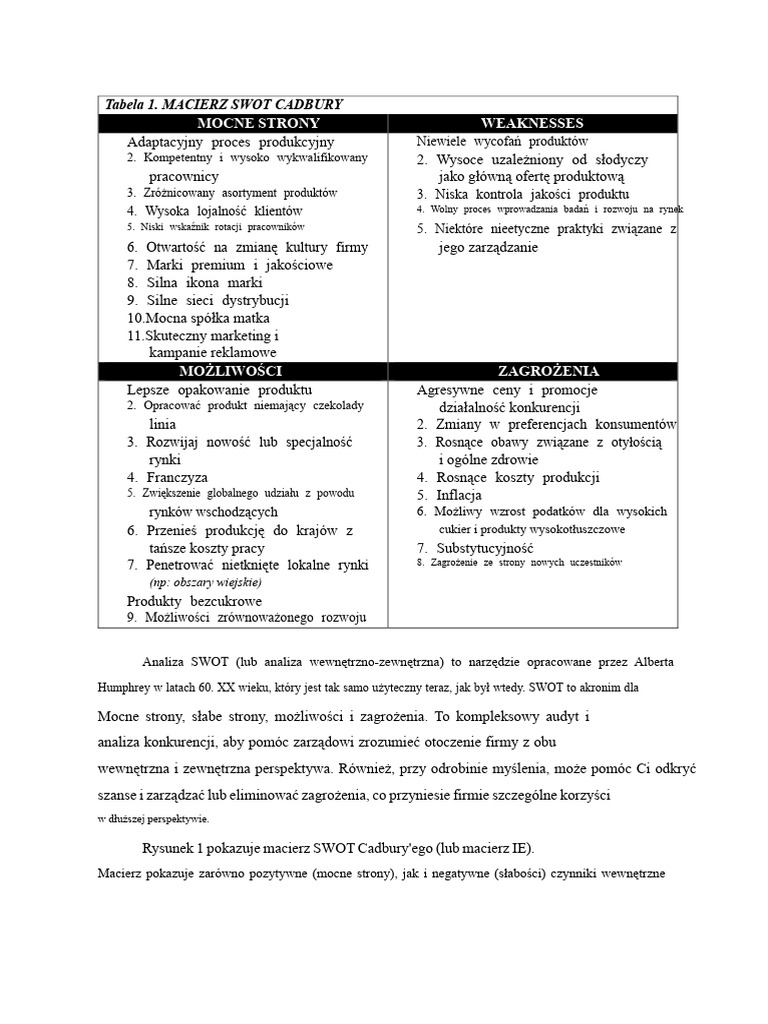 Analiza SWOT | PDF