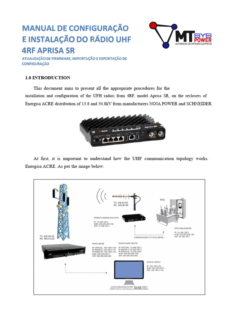Aprisa 4Rf Manual | PDF | Computer Network | Radio