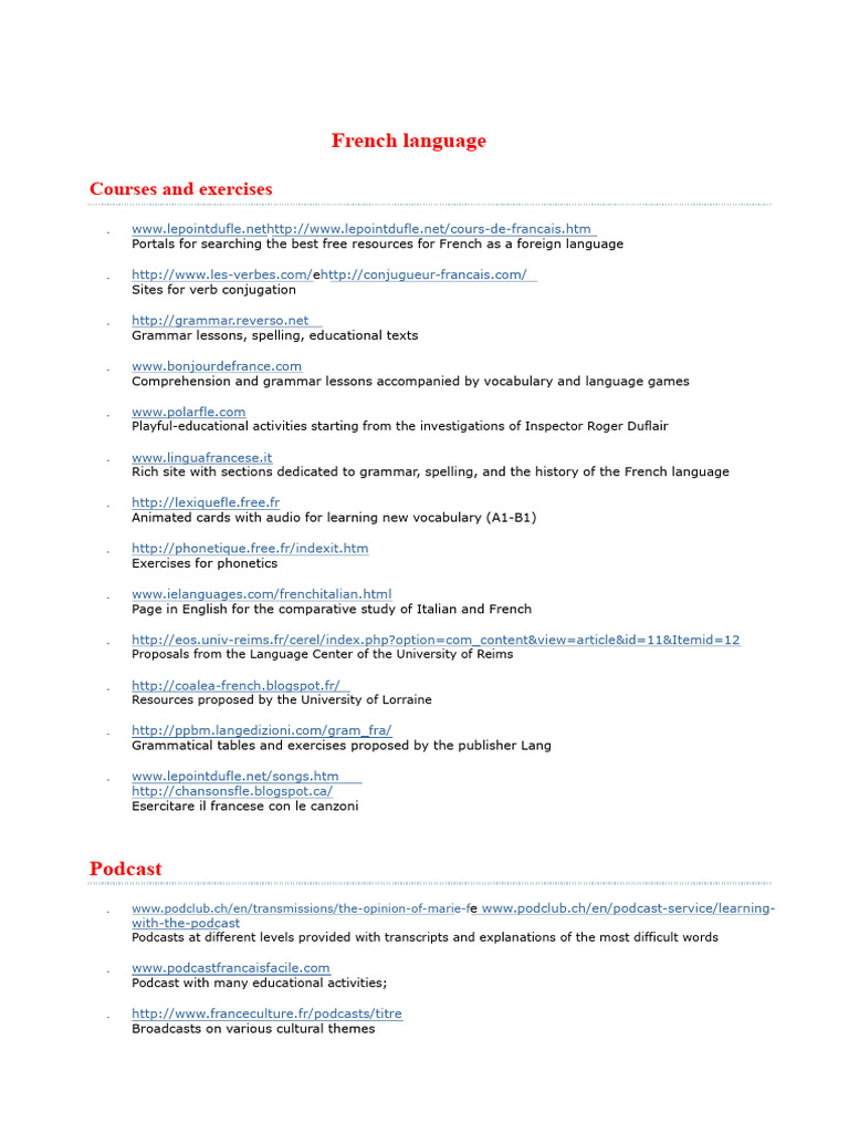 French Language | PDF | French Language | English Language