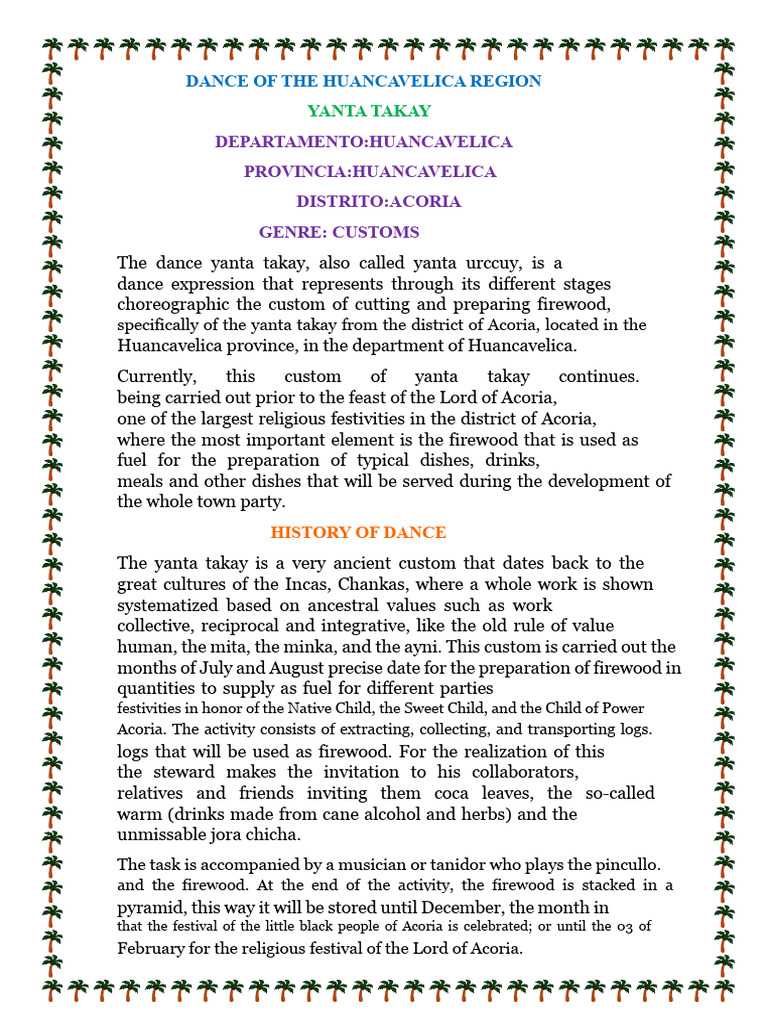 Dance of the Department of Huancavelica | PDF