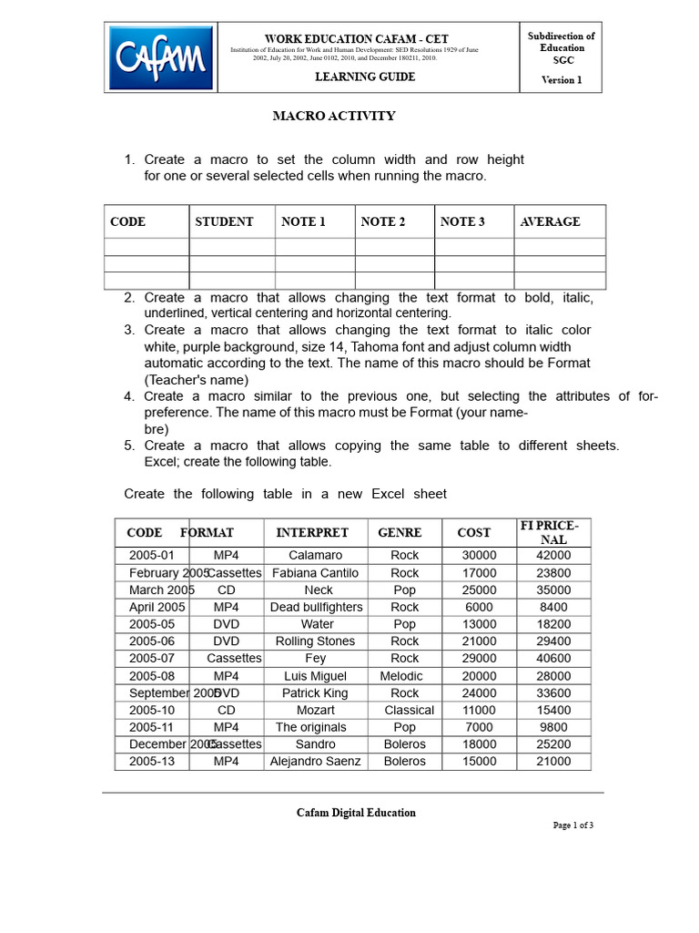 Activity Module 4 | PDF | Microsoft Excel | Incremental Computing