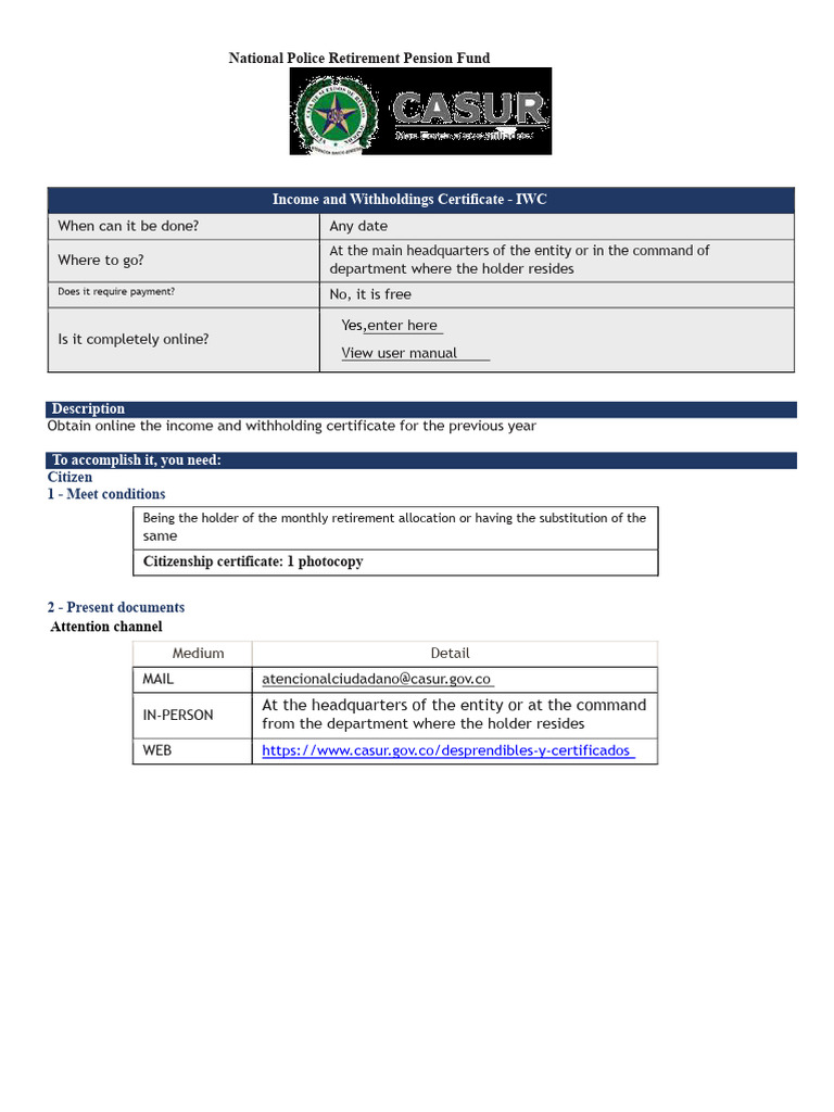 Income and Withholdings Certificate Guide | PDF