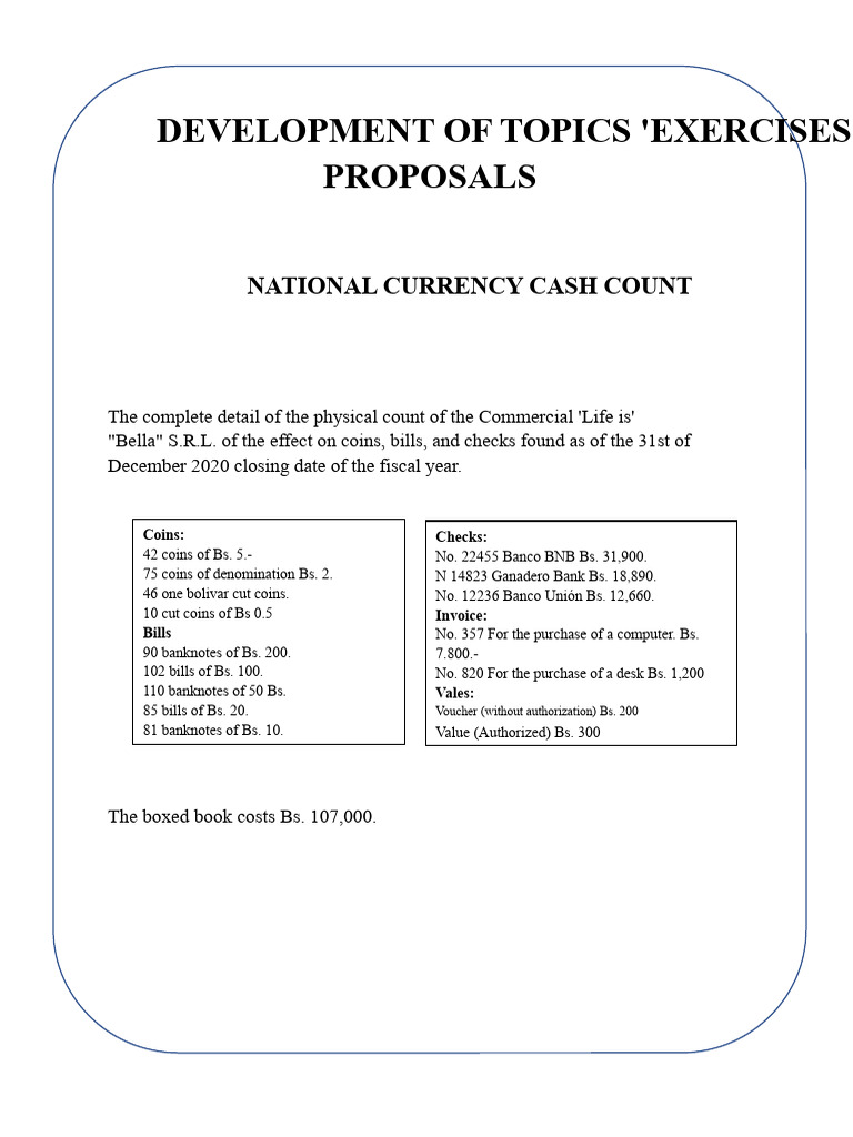Cash Count | PDF | Cash | Foreign Exchange Market
