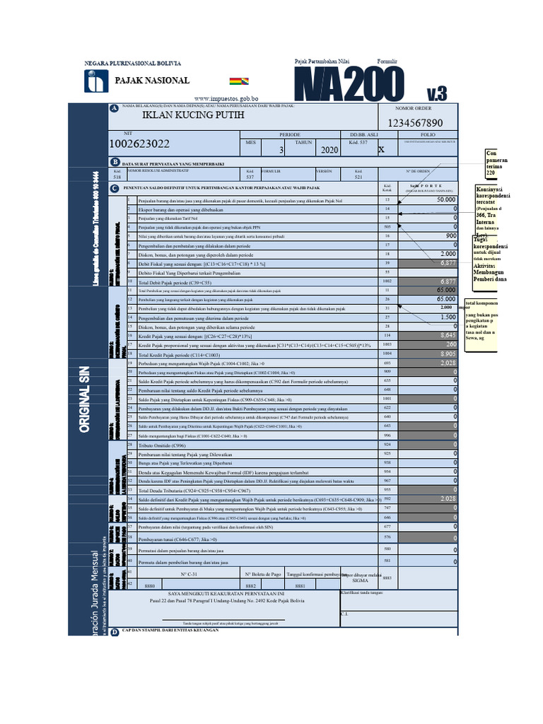 Formulir 200 PPN CONTOH 3 | PDF