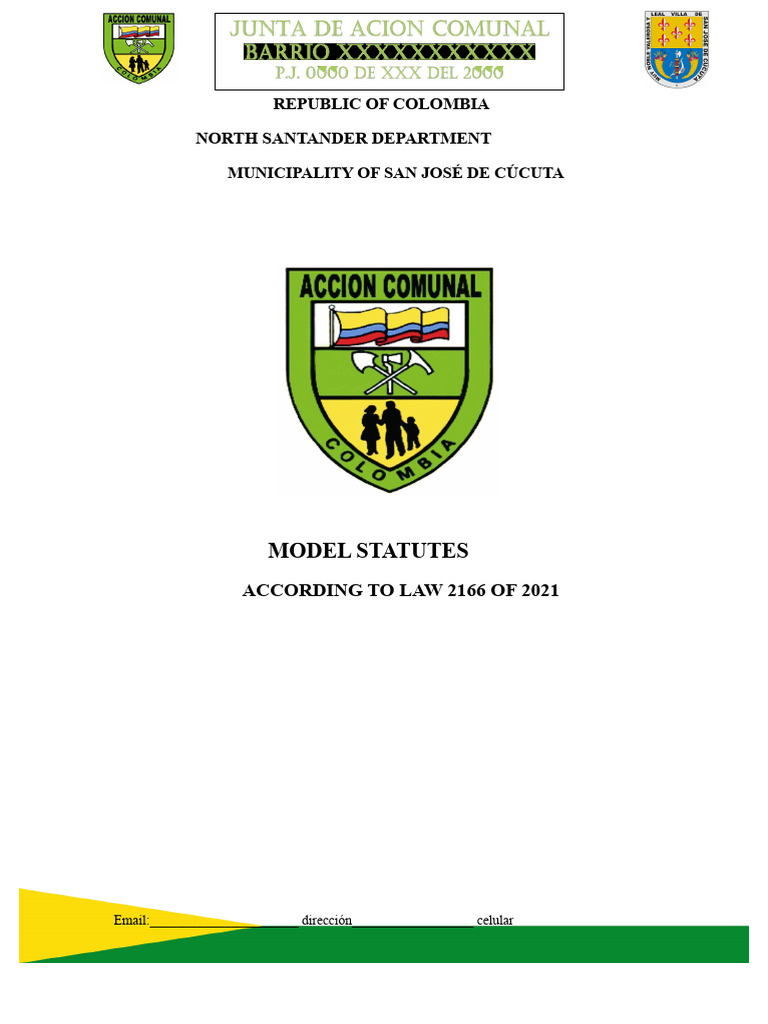 MODEL STATUTES of A Communal Action Board | PDF | United Nations ...