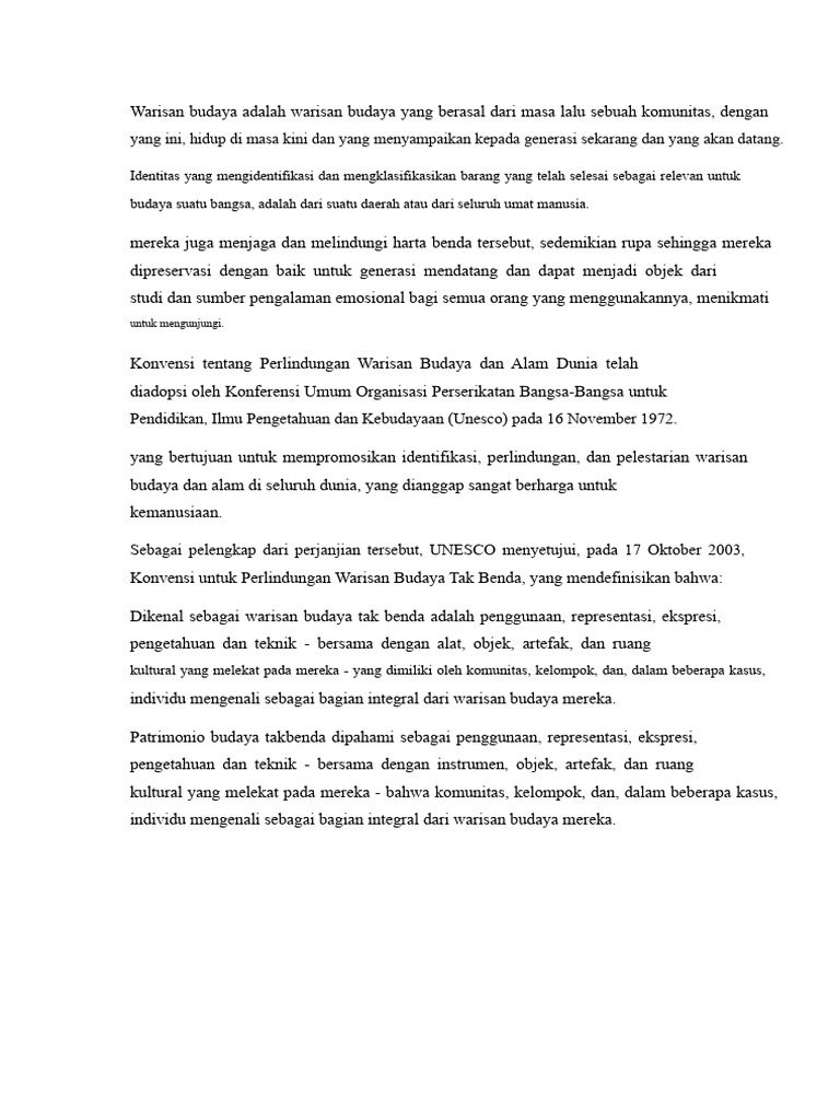 Warisan Waris Budaya | PDF