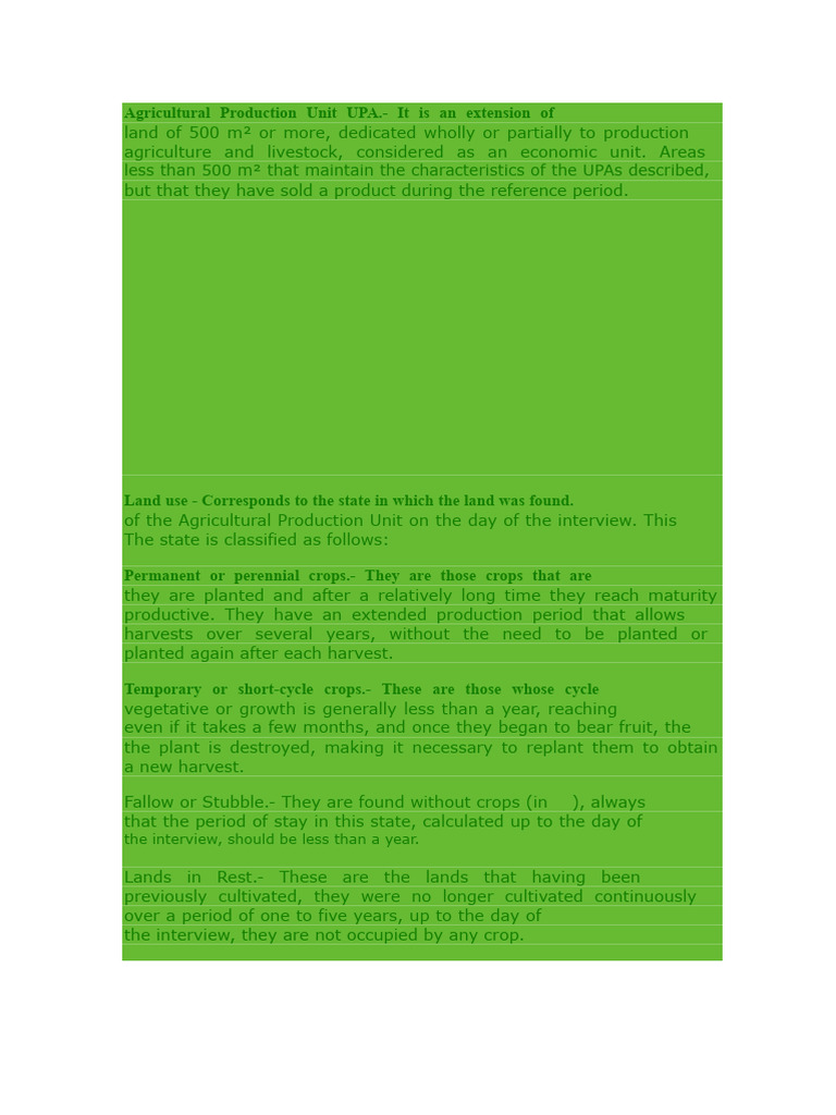 Agricultural Production Unit UPA | PDF | Agriculture | Sowing